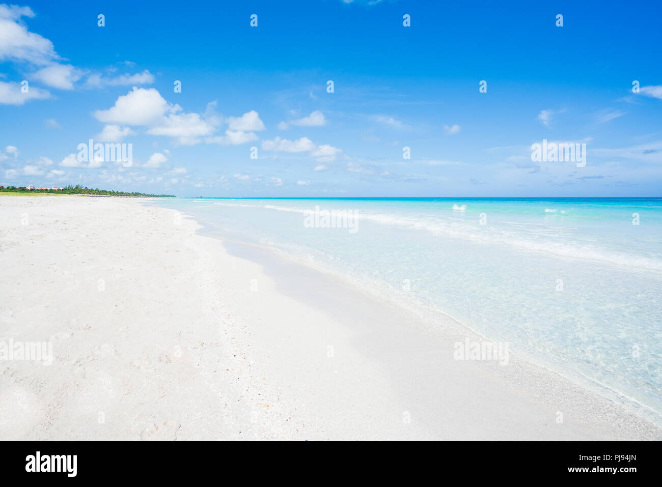 Amazing beach of Varadero during a sunny day, fine white sand and ...
