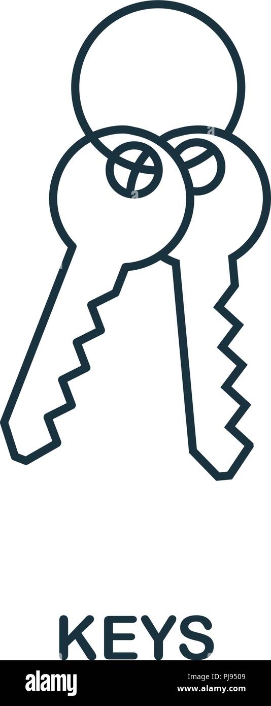 Keys icon. Simple element illustration. Keys outline icon design from ...