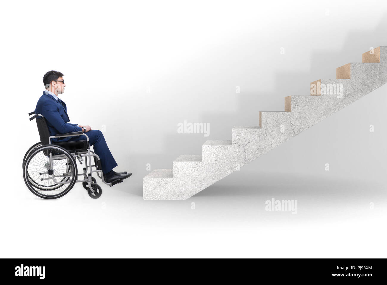 Accessibility concepth with wheelchair for disabled Stock Photo - Alamy