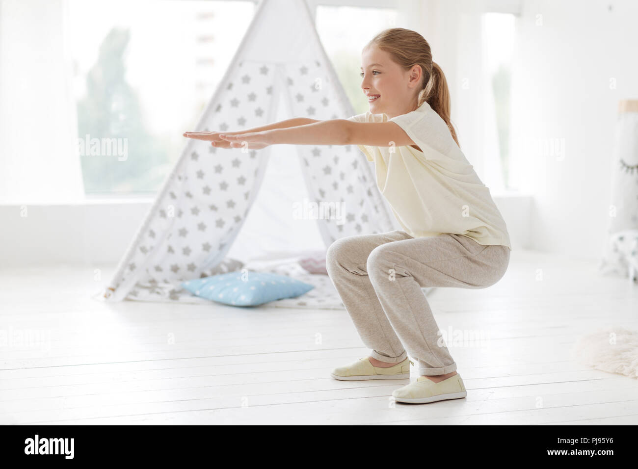 School morning exercise hi-res stock photography and images - Alamy