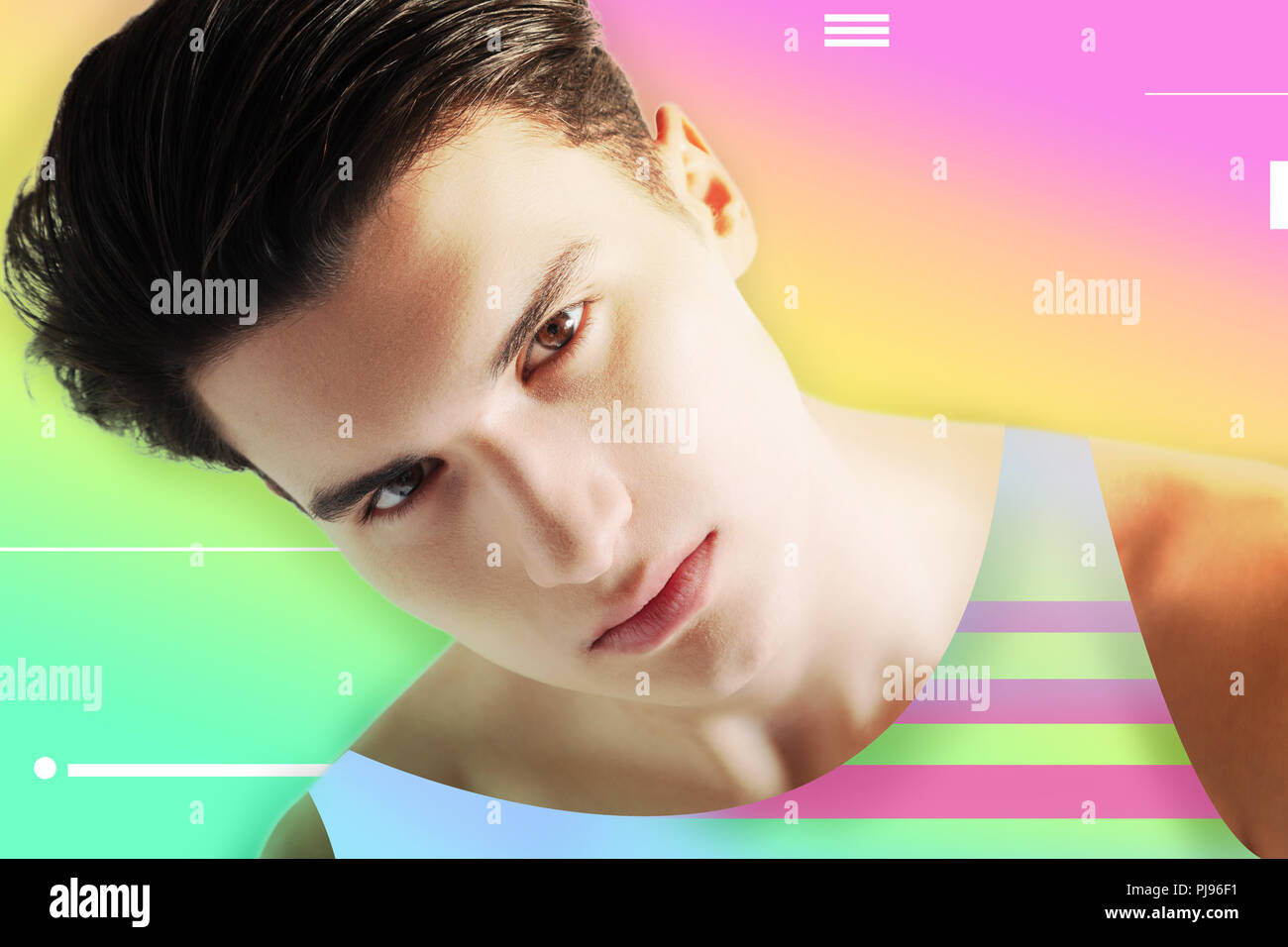 Attractive model looking calm while posing Stock Photo - Alamy