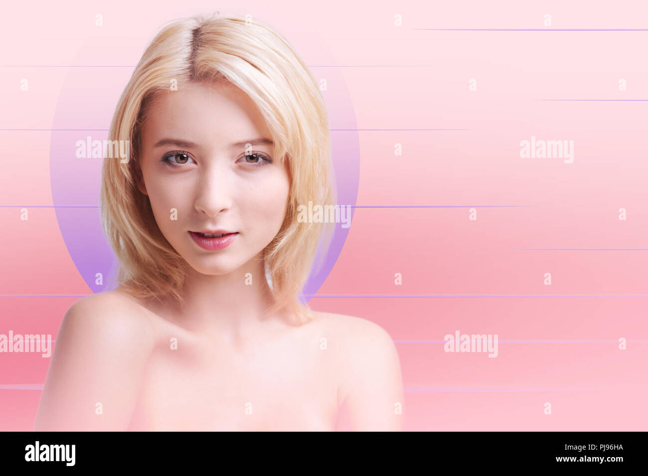 Cute girl feeling confident and smiling Stock Photo - Alamy