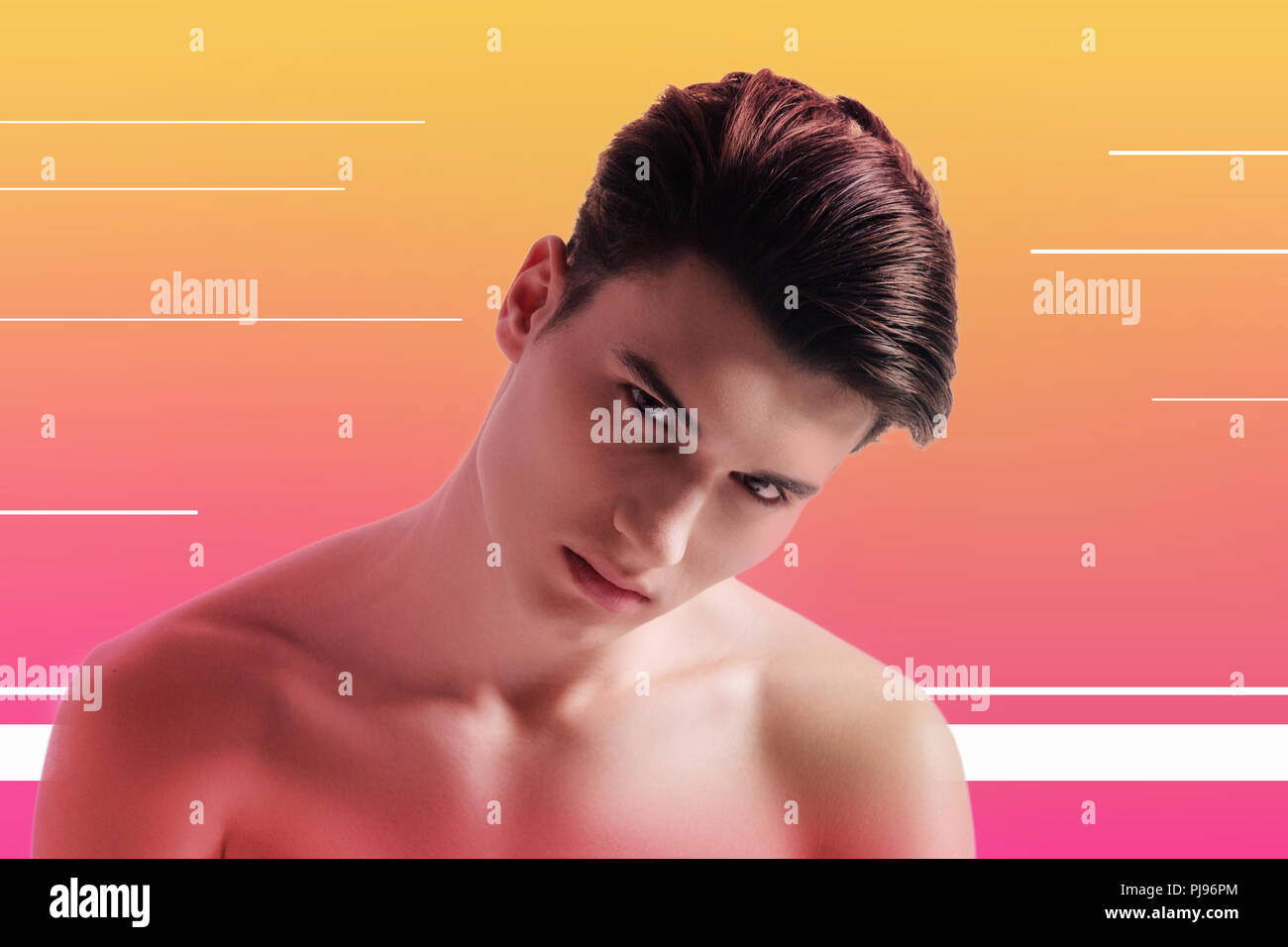 Image concentrated strong young hi-res stock photography and images - Alamy