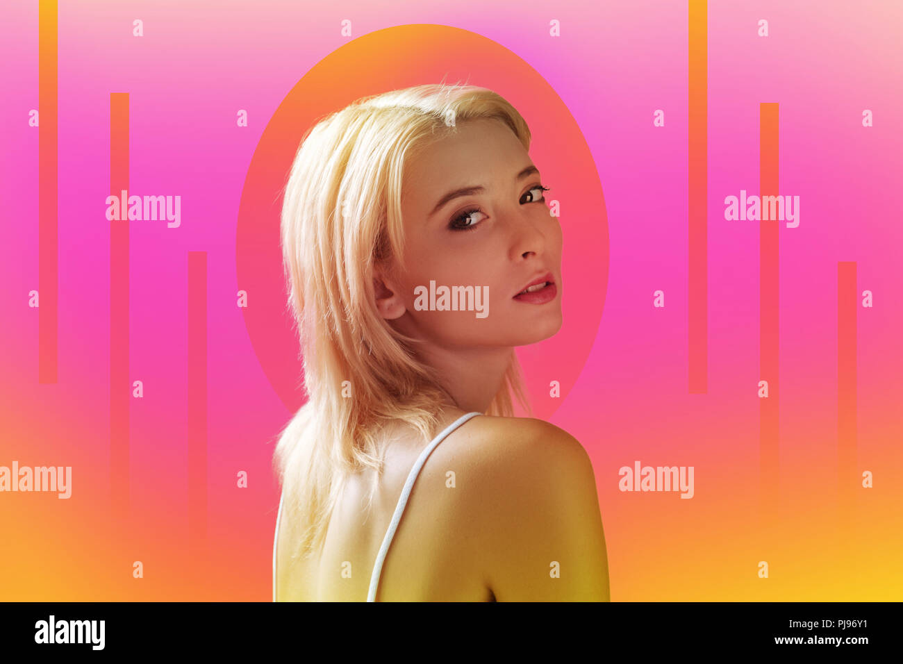 Attractive student looking calm while posing for a photo Stock Photo ...