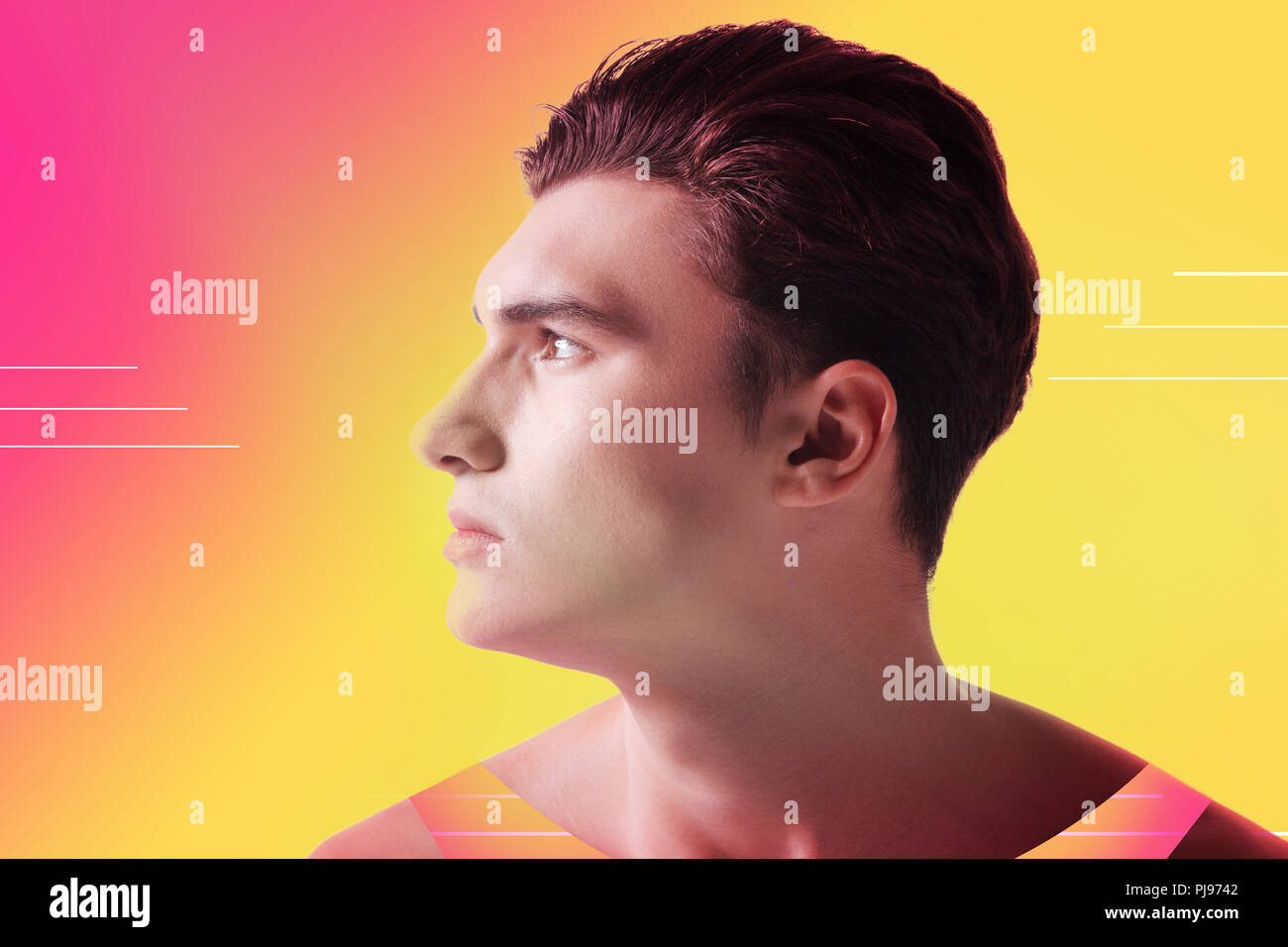 Portrait of a nice handsome young man Stock Photo - Alamy