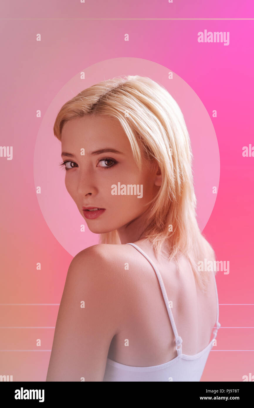 Portrait of a beautiful good looking woman Stock Photo - Alamy