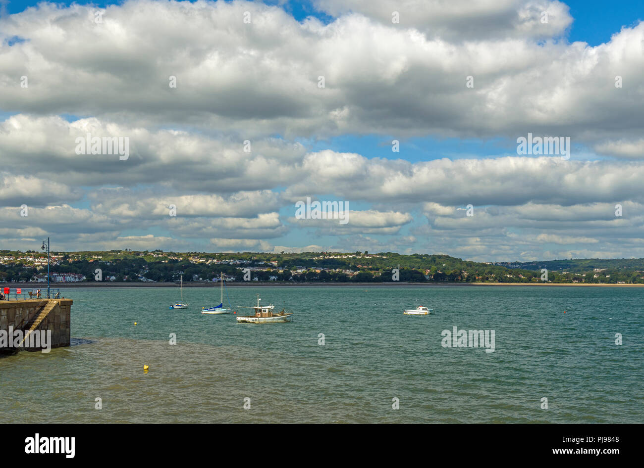 Swansea Bay seen from the Mumbles Seafront South Wales Stock Photo - Alamy