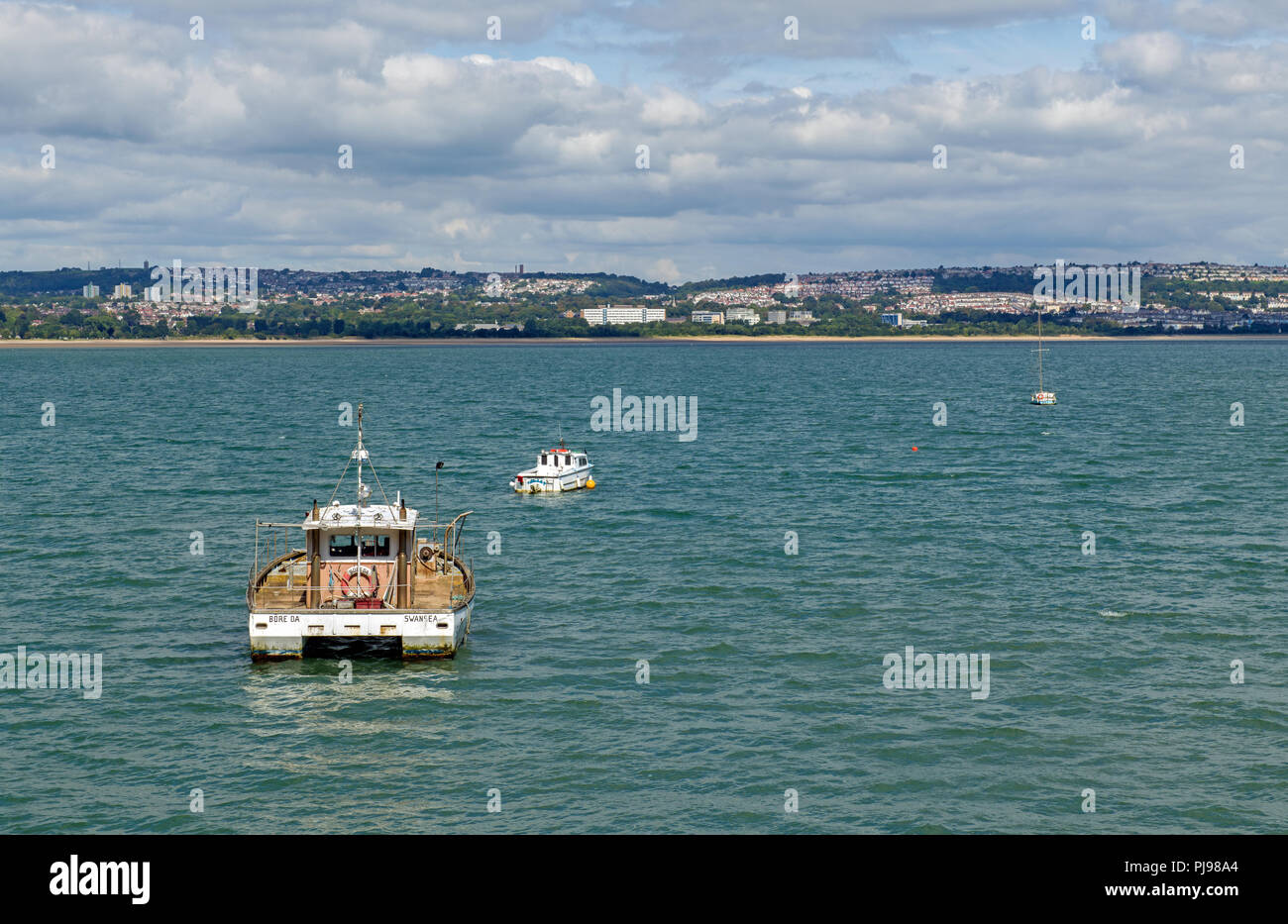 Swansea Bay seen from the Mumbles Seafront South Wales Stock Photo - Alamy