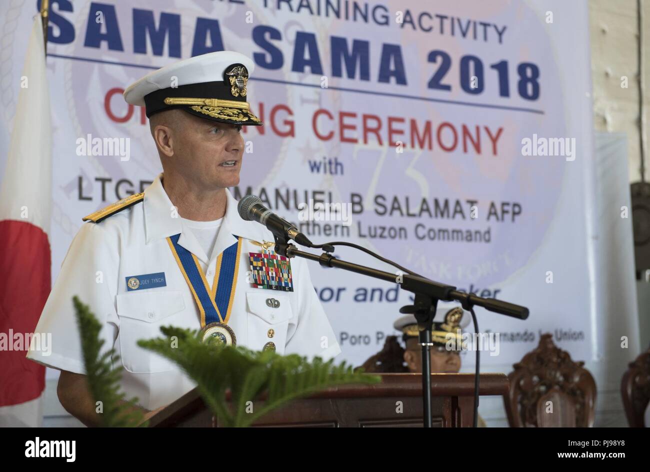 SAN FERNANDO CITY, Philippines (July 9, 2018) Rear Adm. Joey Tynch ...