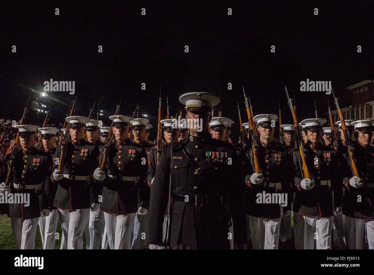 Marines with 3rd platoon, Bravo Company, Marine Barracks Washington D.C ...
