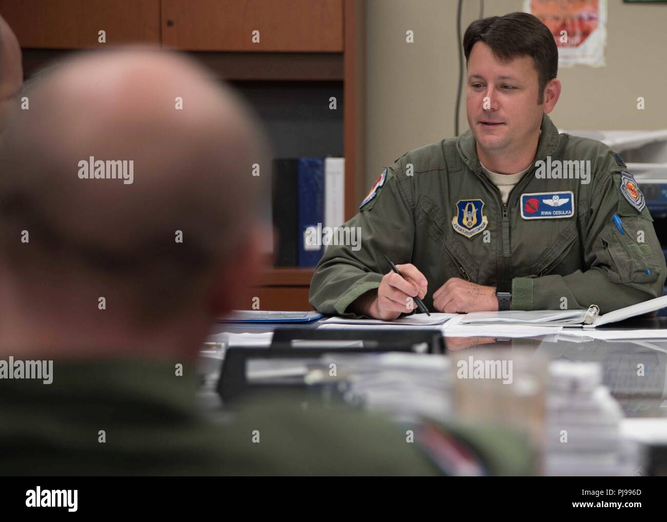 Lt. Col. Ryan Cesulka, 53rd Weather Reconnaissance Squadron pilot and ...