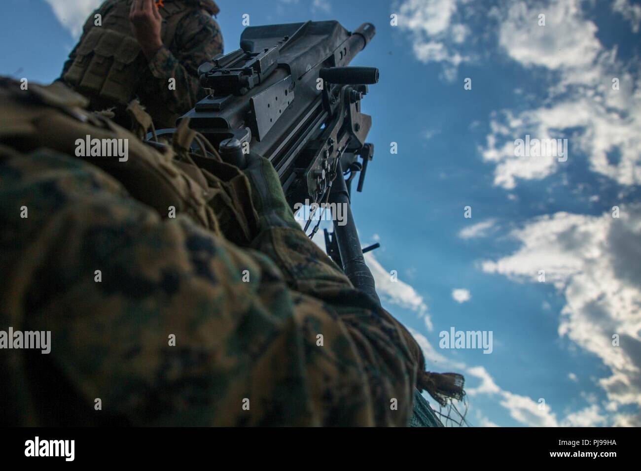 U.S. Marines with Black Sea Rotational Force 18.1 conduct high-angle ...