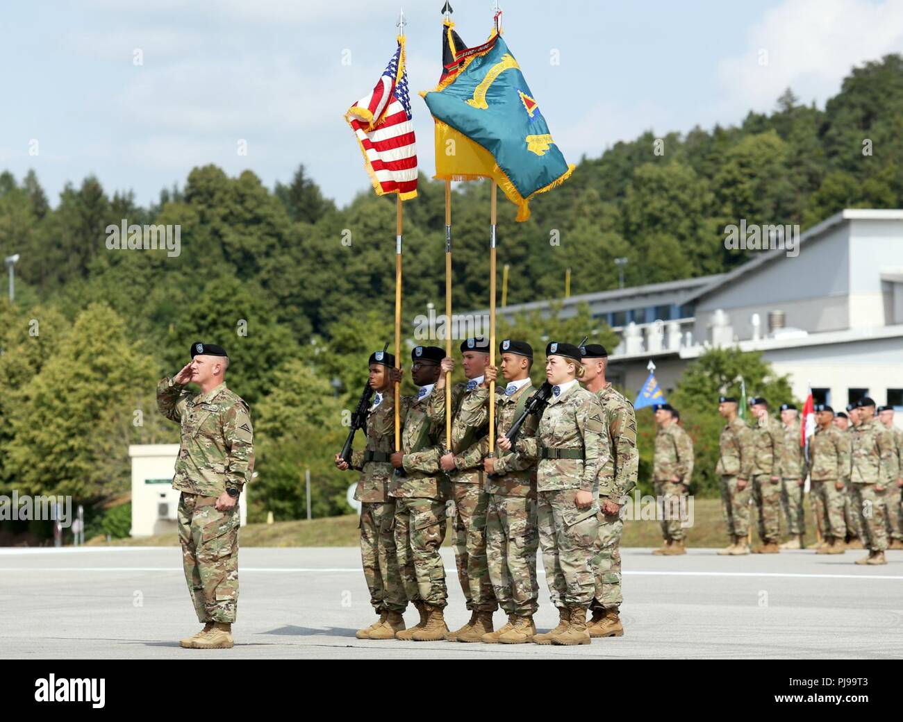 Colors are presented at the Joint Multinational Readiness Center’s ...