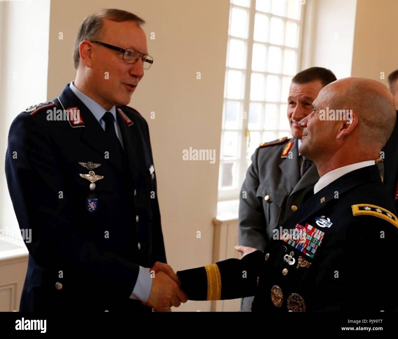 Lt. Gen. Christopher Cavoli and Brig. Gen. Kai Rohrschneider meet ...