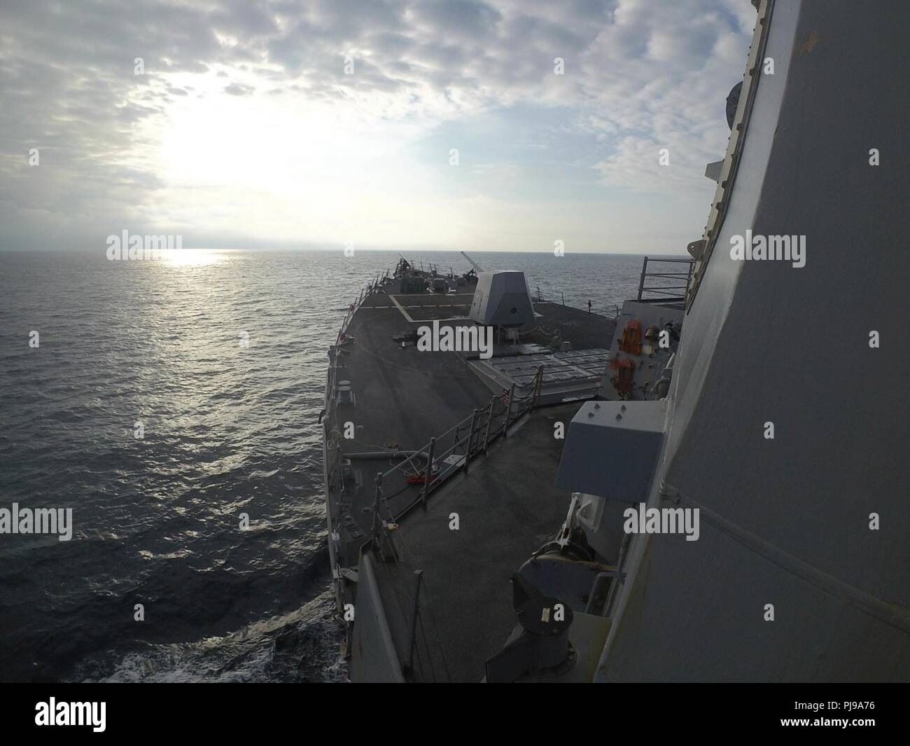 ATLANTIC OCEAN (July 7, 2018) The guided-missile destroyer USS Forrest ...