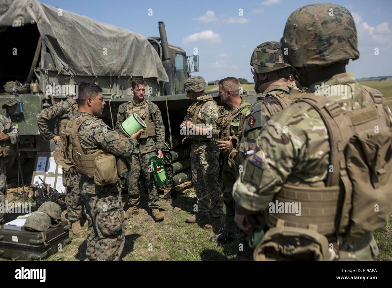 U.S. Marine Corps Staff Sgt. David Nunez the battery gunnery sergeant ...