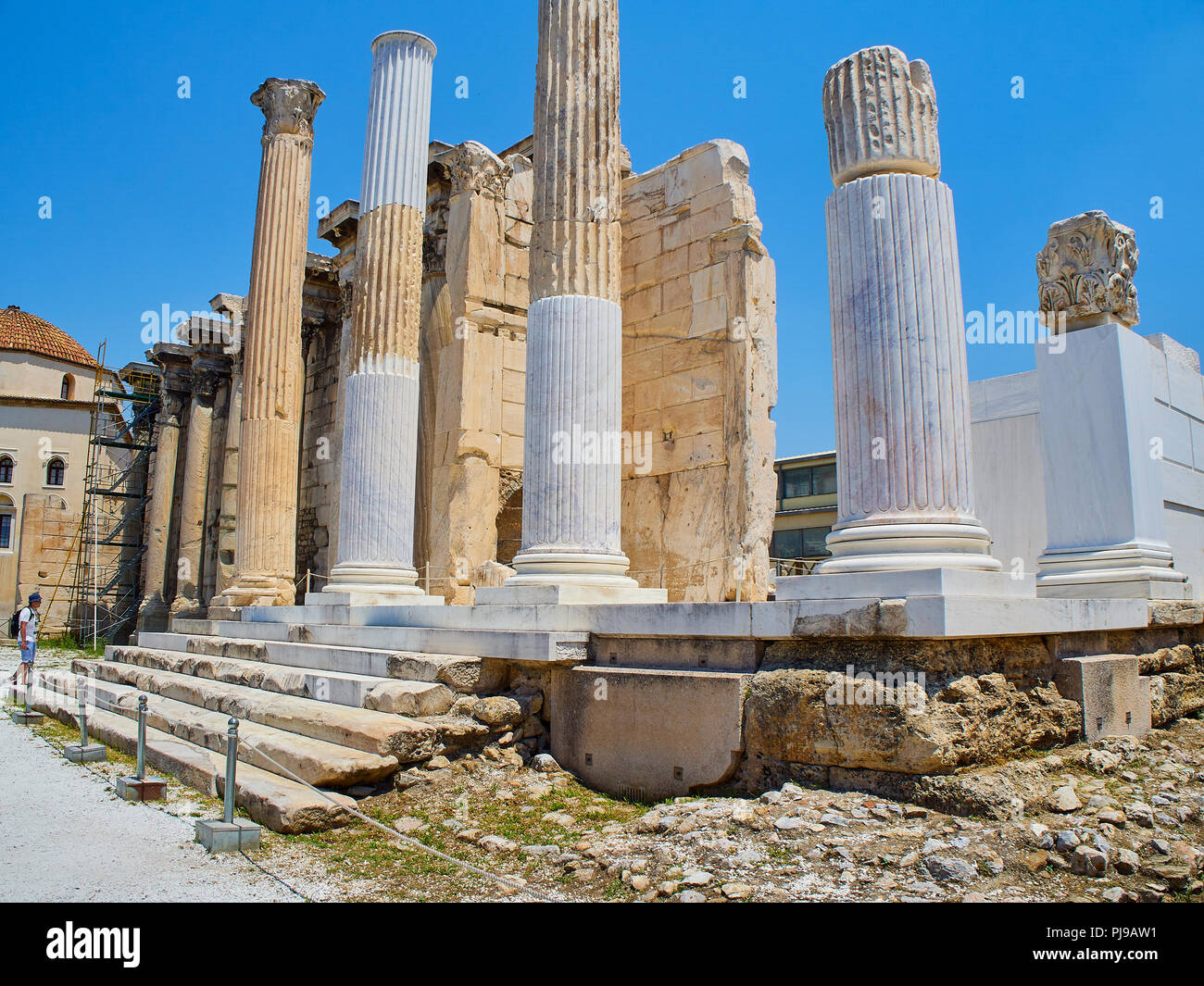 Corinthian columned porch (Propylon) at the west facade of Hadrian's ...