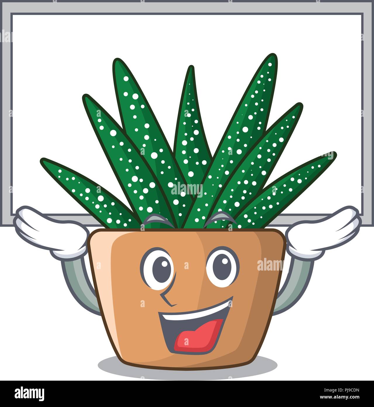 Up board mini zebra cactus on cartoon pot Stock Vector Image & Art - Alamy