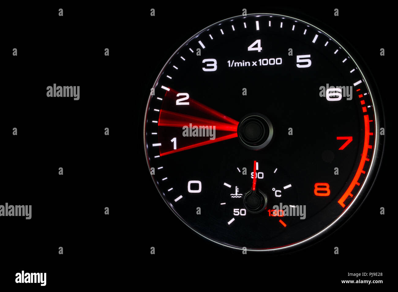 Close up shot of a speedometer in a car. Car dashboard. Dashboard ...