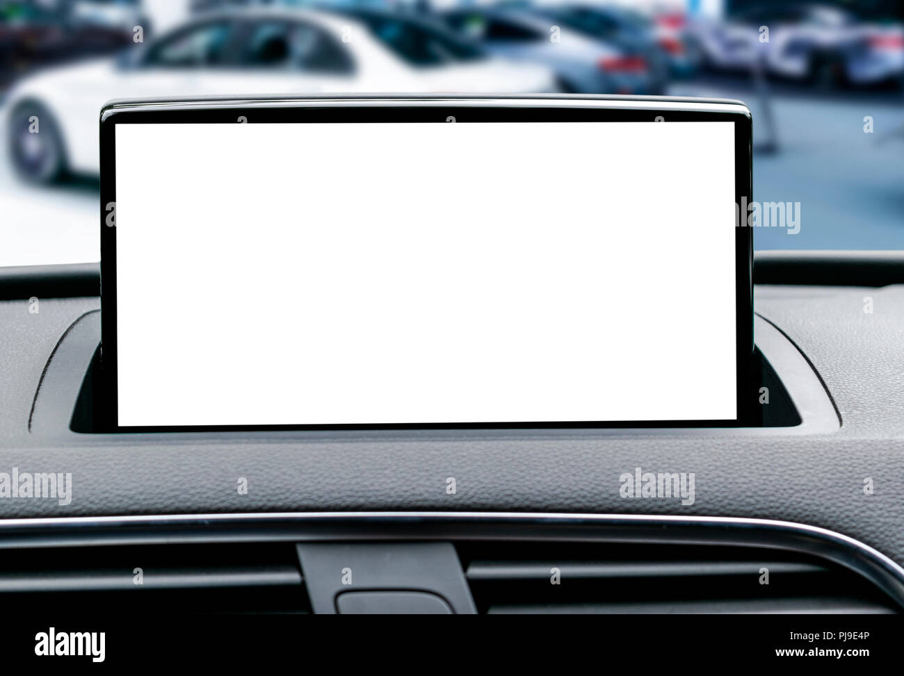 Monitor in car with isolated blank screen use for navigation maps and ...