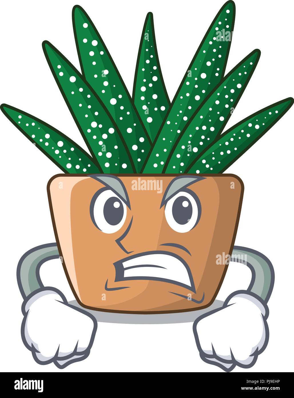 Angry cartoon zebra cactus blooming in garden Stock Vector Image & Art ...