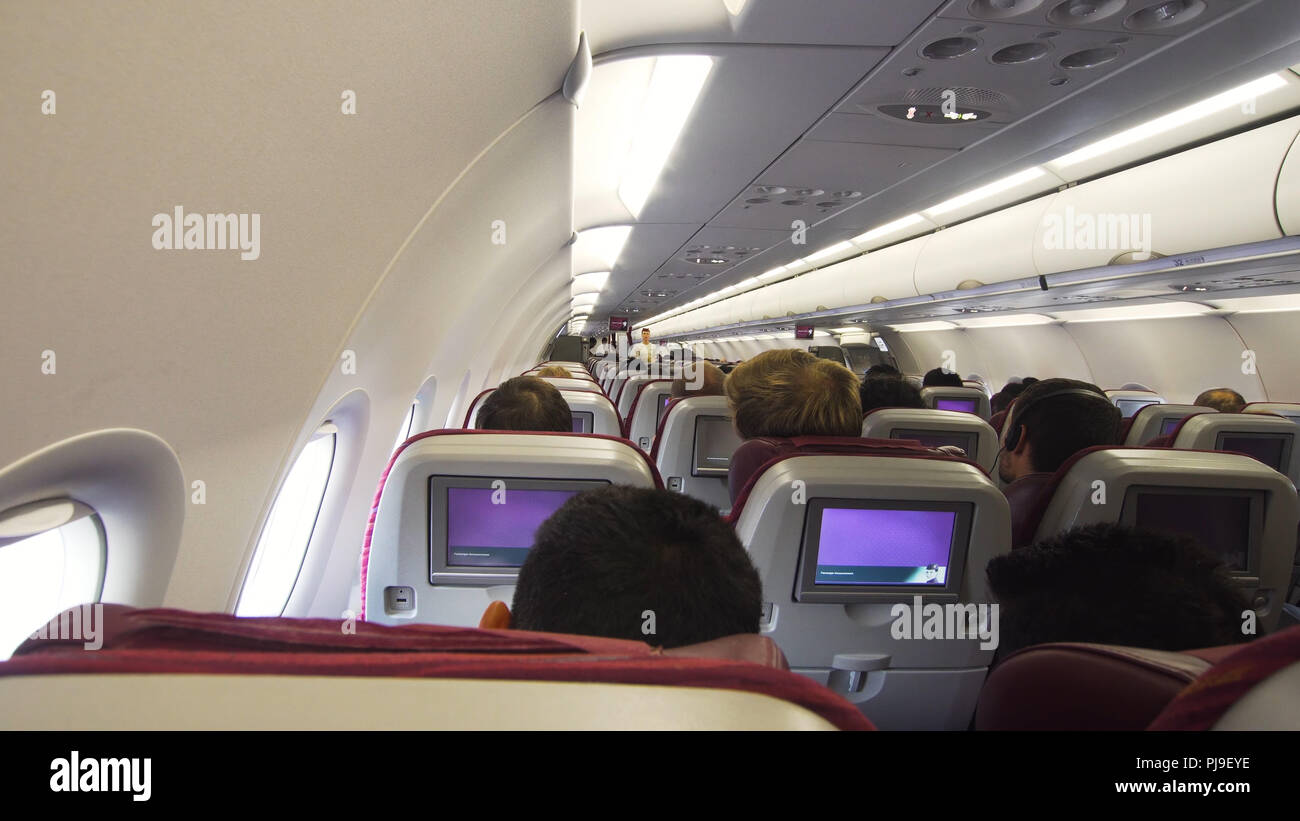 Airplane Inside With People