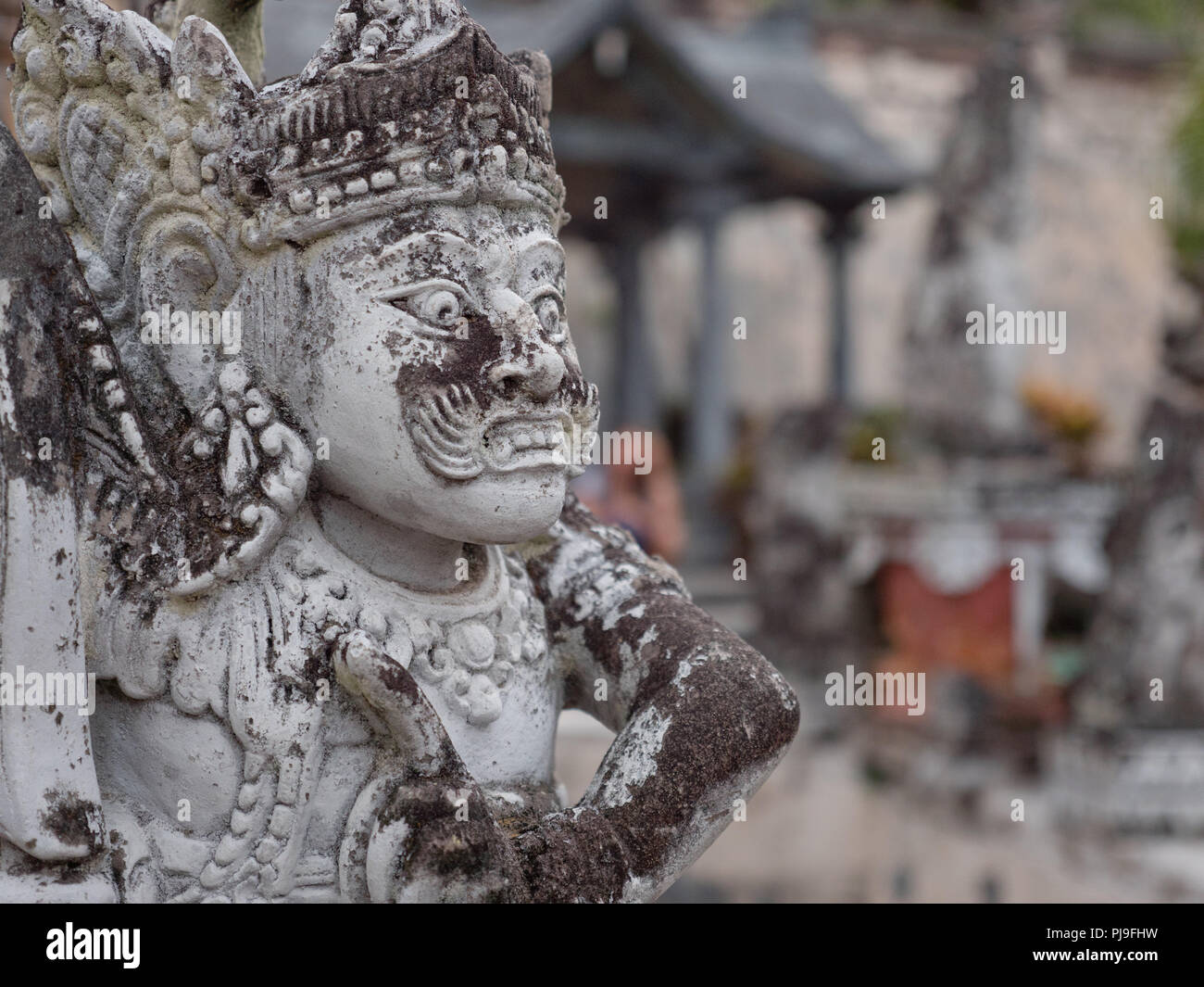 Hindu temple with statues of the gods on Bali island, Indonesia ...
