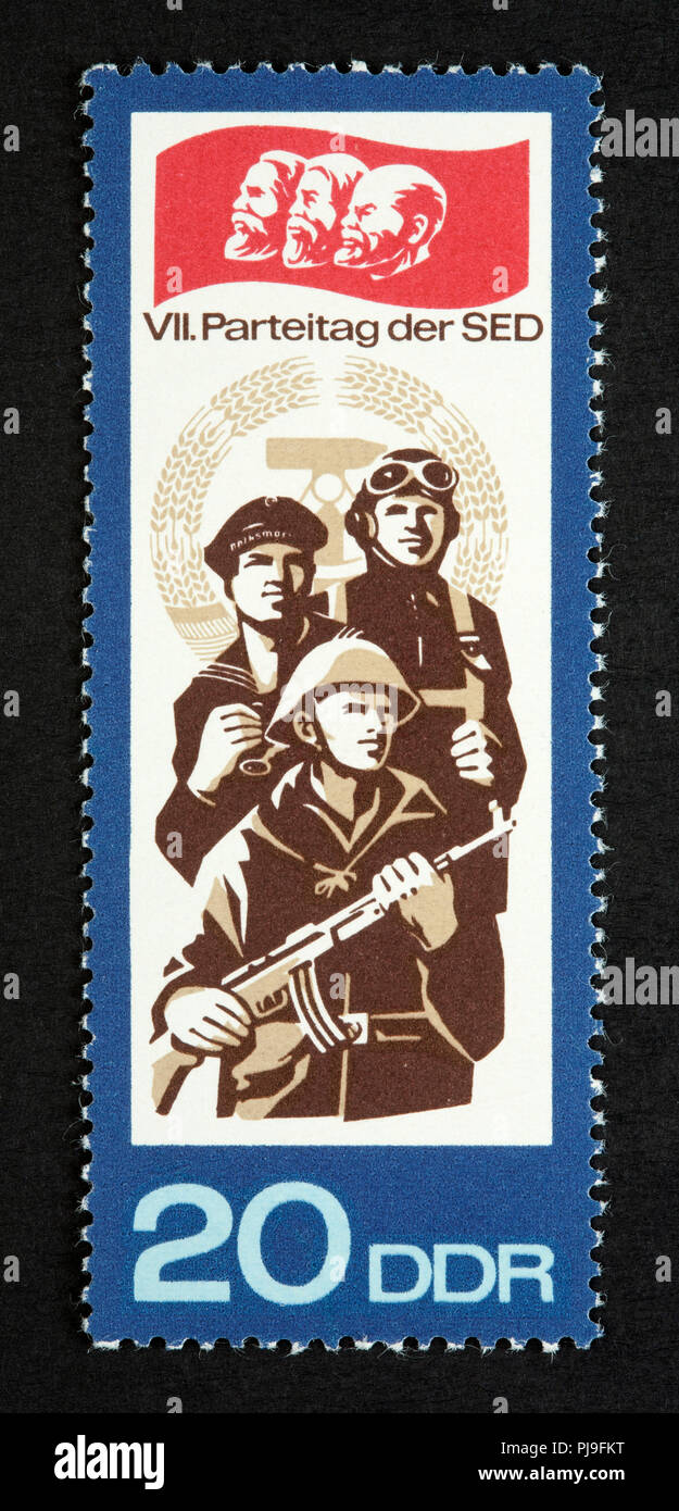 DDR postage stamp Stock Photo - Alamy