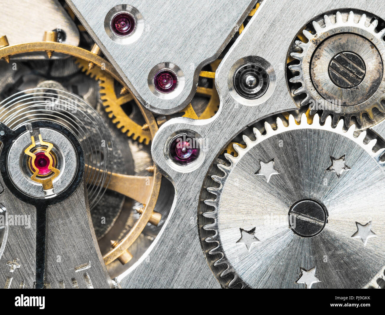 Detail used mechanical clock hi-res stock photography and images - Alamy