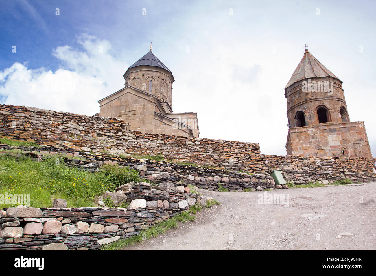 Tsminda sameba monastery kazbegi hi-res stock photography and images ...