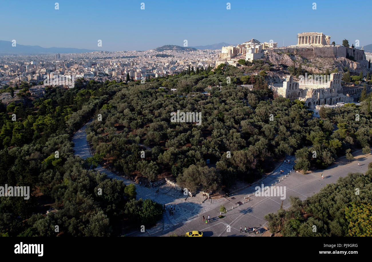 Acropolis aerial view hi-res stock photography and images - Alamy