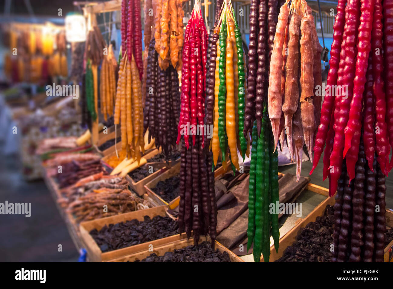 Churchkhela. Traditional Georgian sweets Stock Photo - Alamy