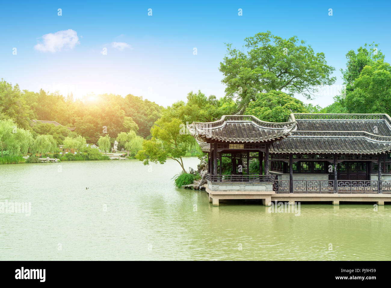 Slender West Lake is a famous scenic spot in China, Yangzhou, China ...