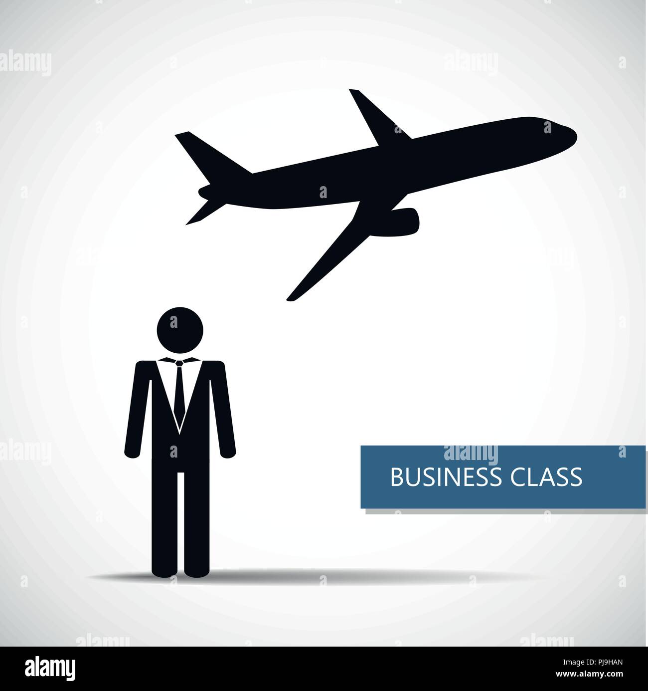 Benefits of flights in business class businessman pictogram vector ...