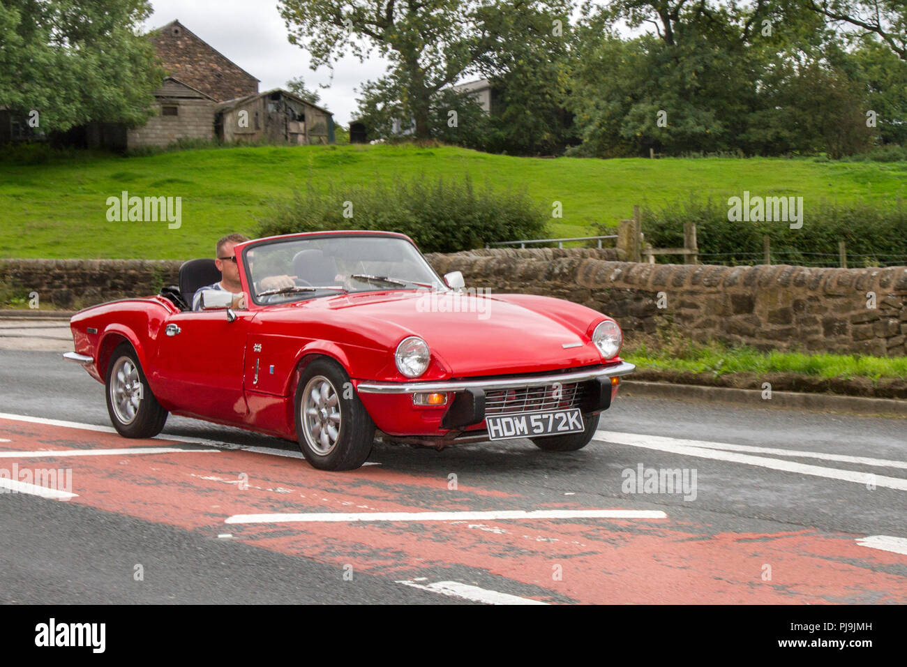 1972 70s Red Triumph Spitfire , British front-engined, rear-wheel drive ...