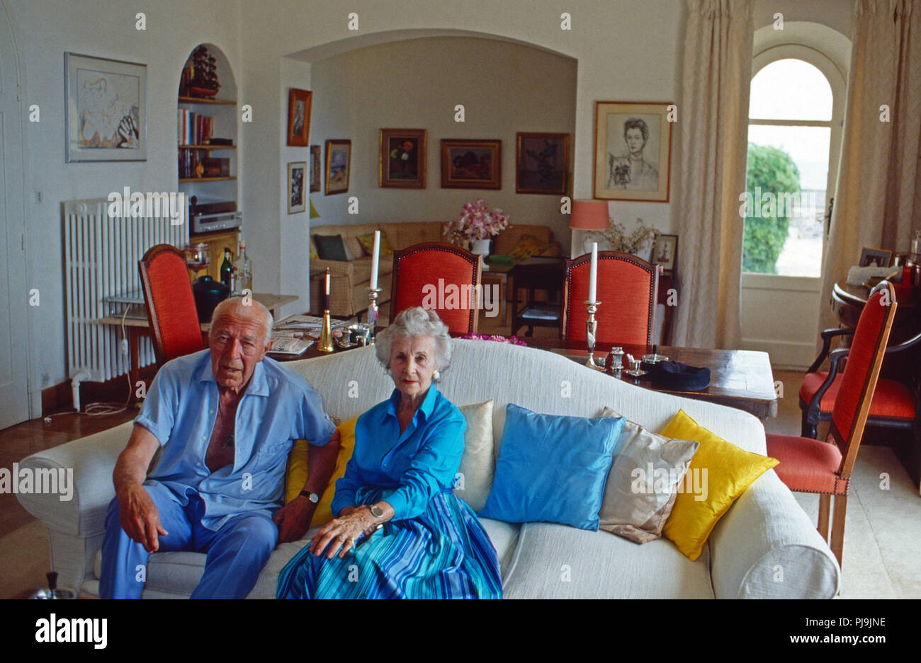 Prinz Bertil von Schweden mit Ehefrau Lillian im Urlaub in Sainte ...