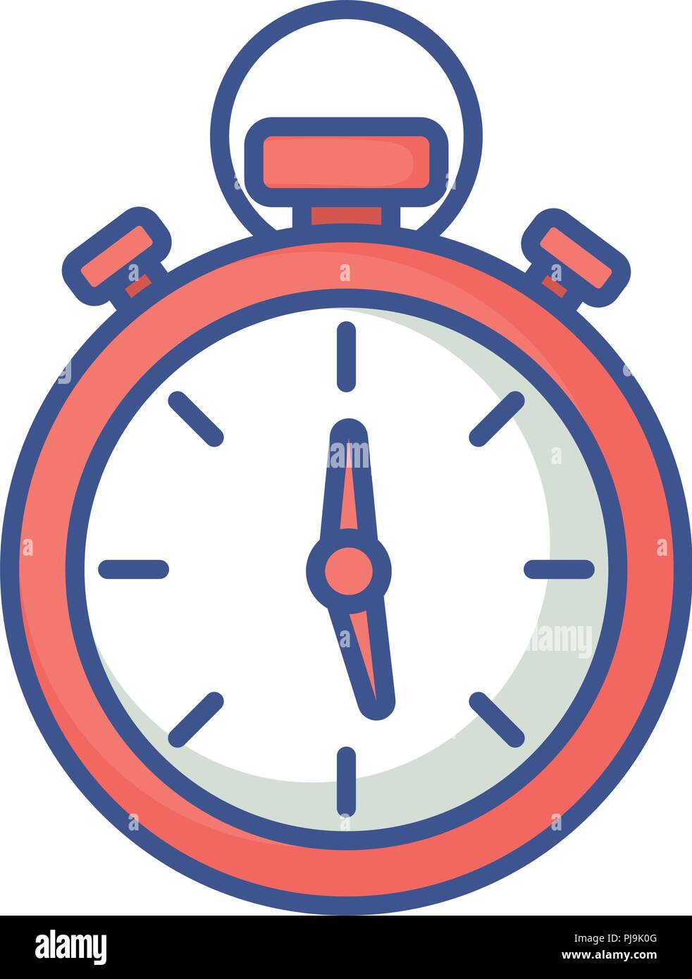 chronometer device icon over white background, vector illustration ...