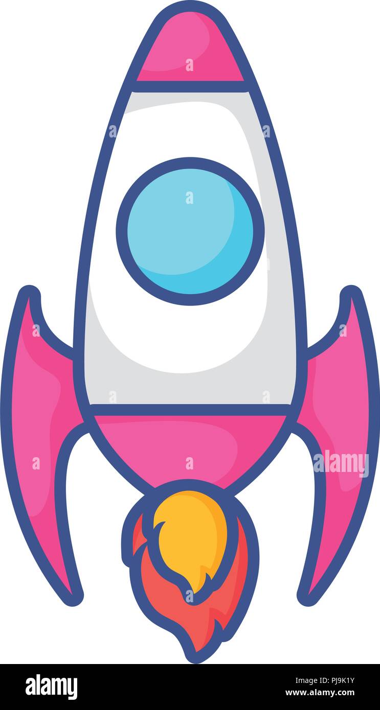 space rocket over white background, vector illustration Stock Vector ...