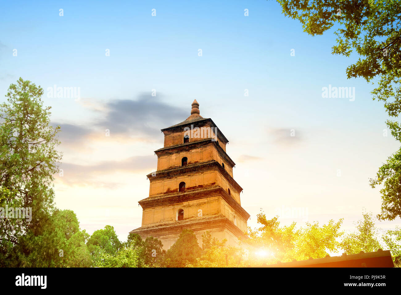 Giant Wild Goose Pagoda in the Morning, Xi'an, China Stock Photo - Alamy