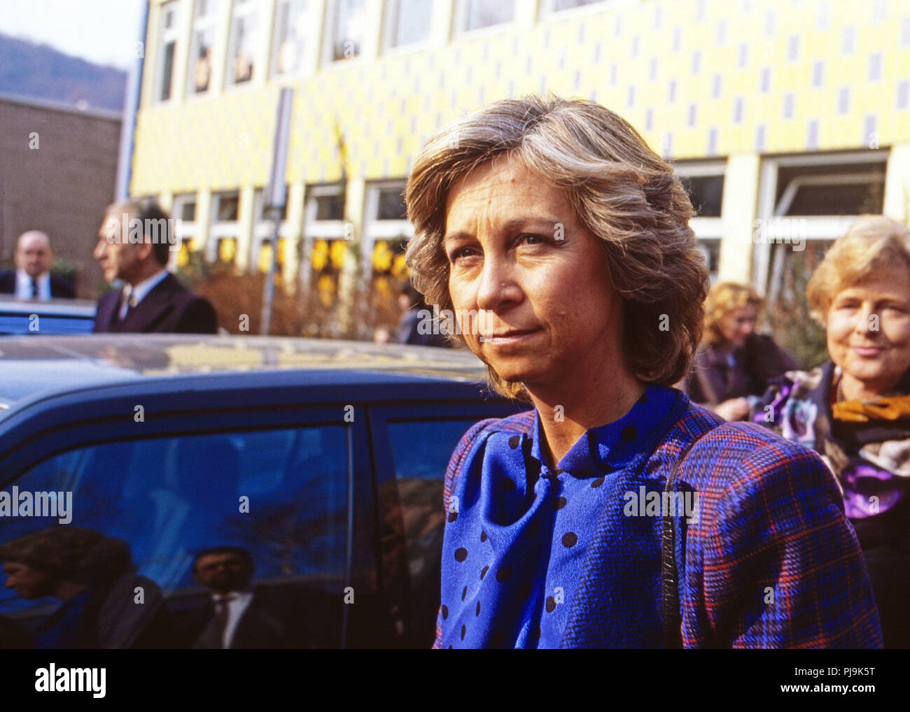Königin Sophia von Spanien beim Besuch in Bonn, Deutschland 1986. Queen ...