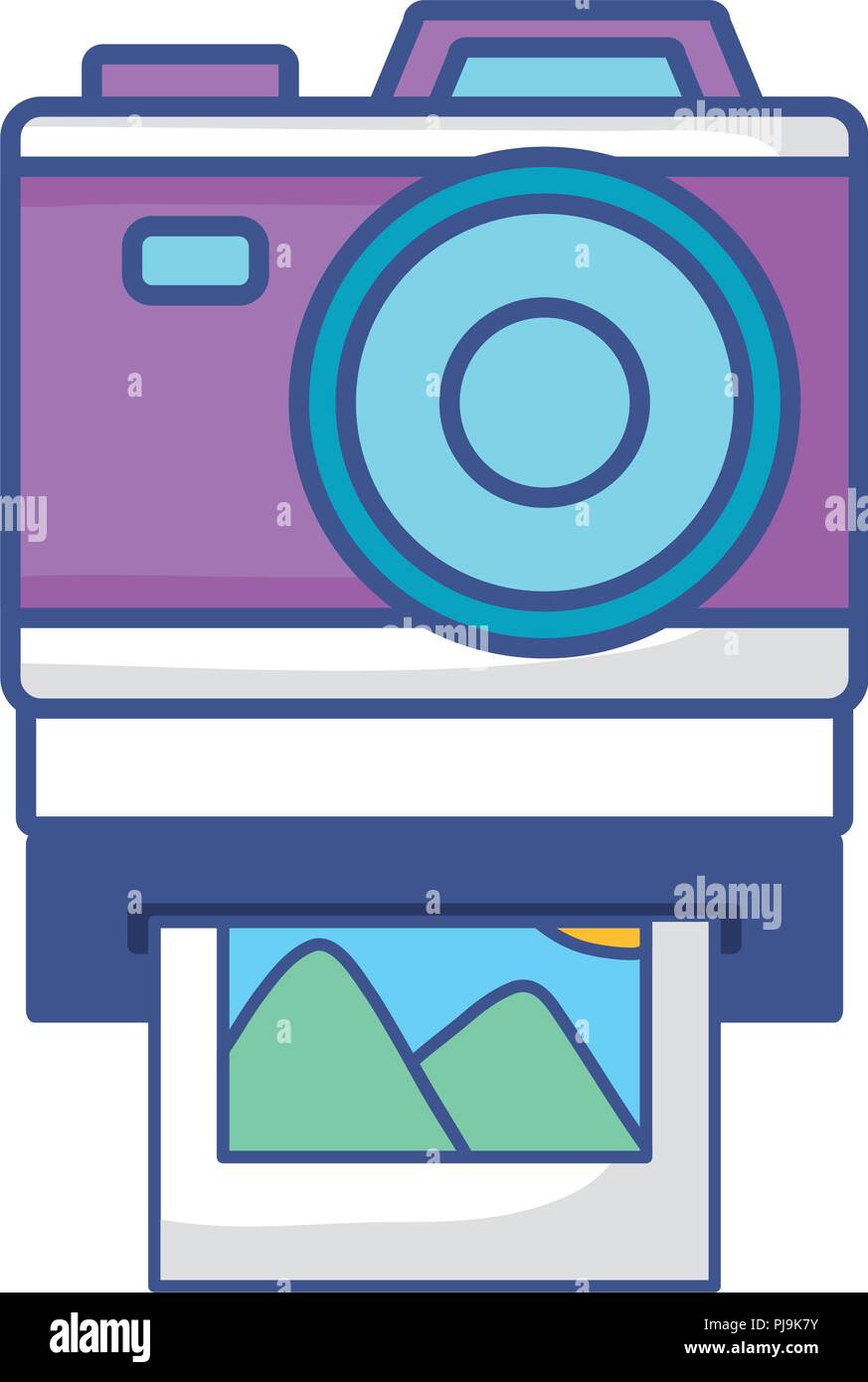 instant camera over white background, vector illustration Stock Vector ...