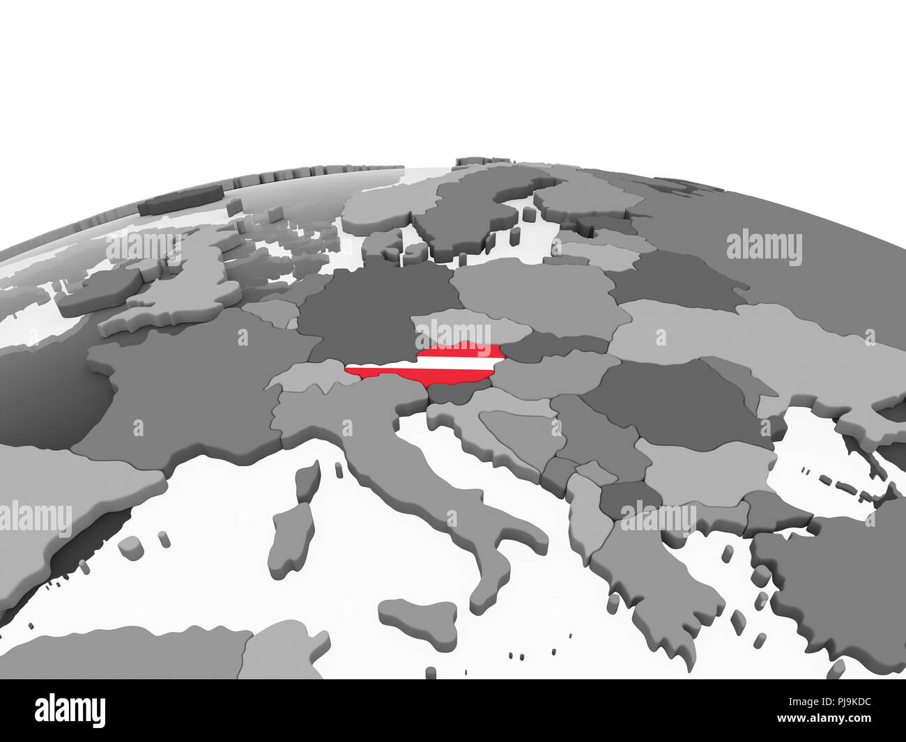 Map austria embedded flag hi-res stock photography and images - Alamy