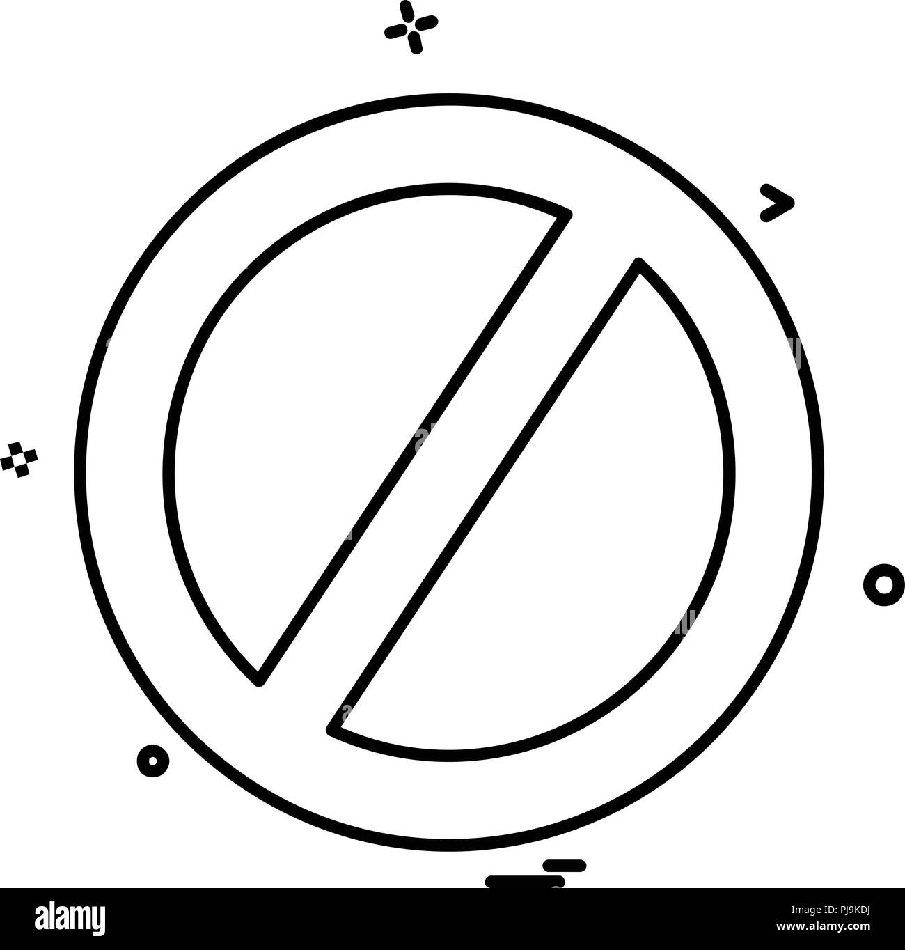 Not Allowed icon design vector Stock Vector Image & Art - Alamy