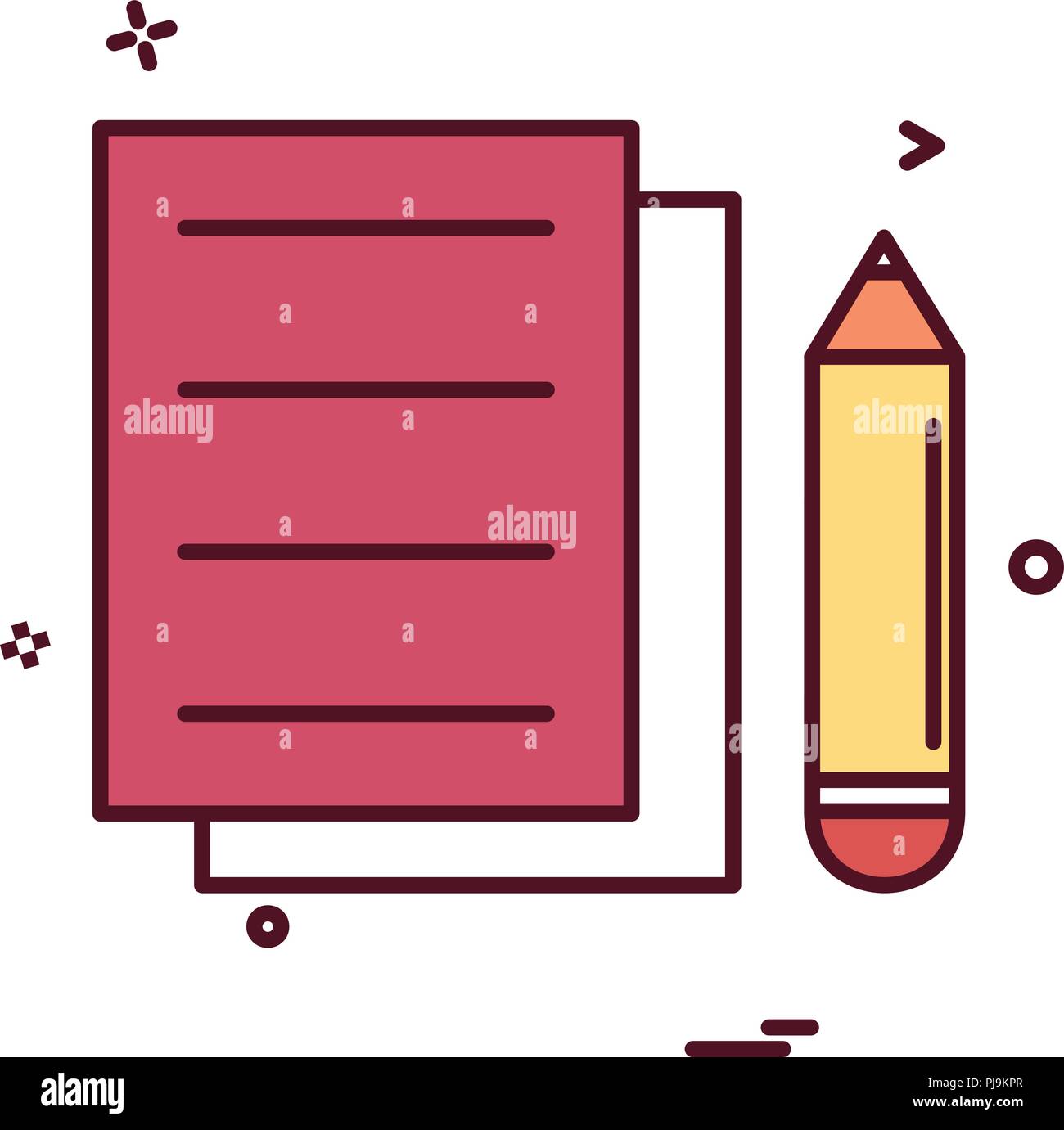 document pencil icon vector design Stock Vector Image & Art - Alamy