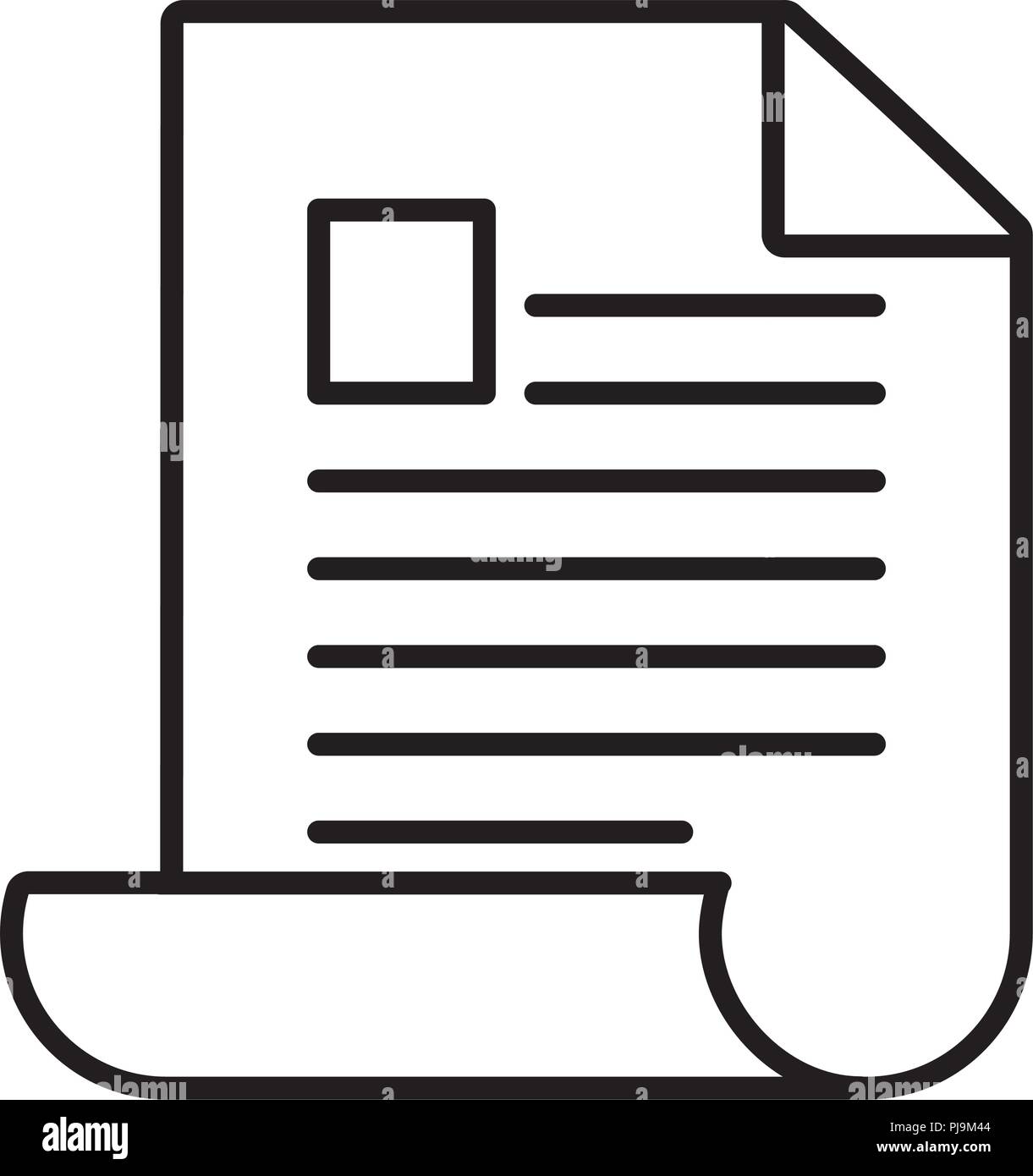 business document over white background, vector illustration Stock ...