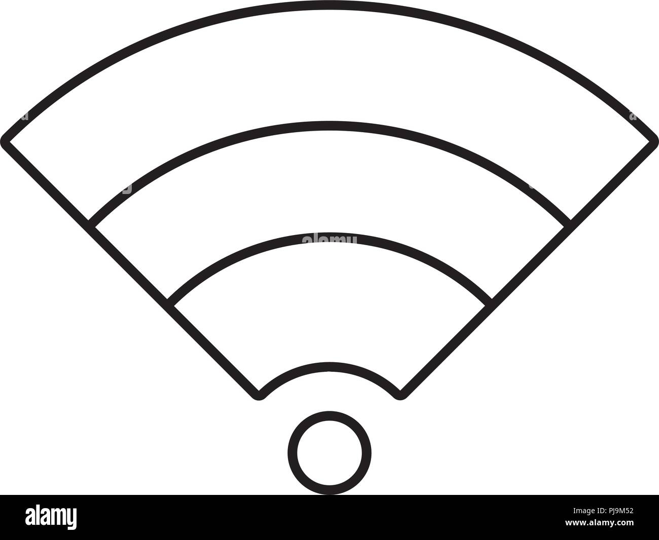 wifi symbol icon over white background, vector illustration Stock ...