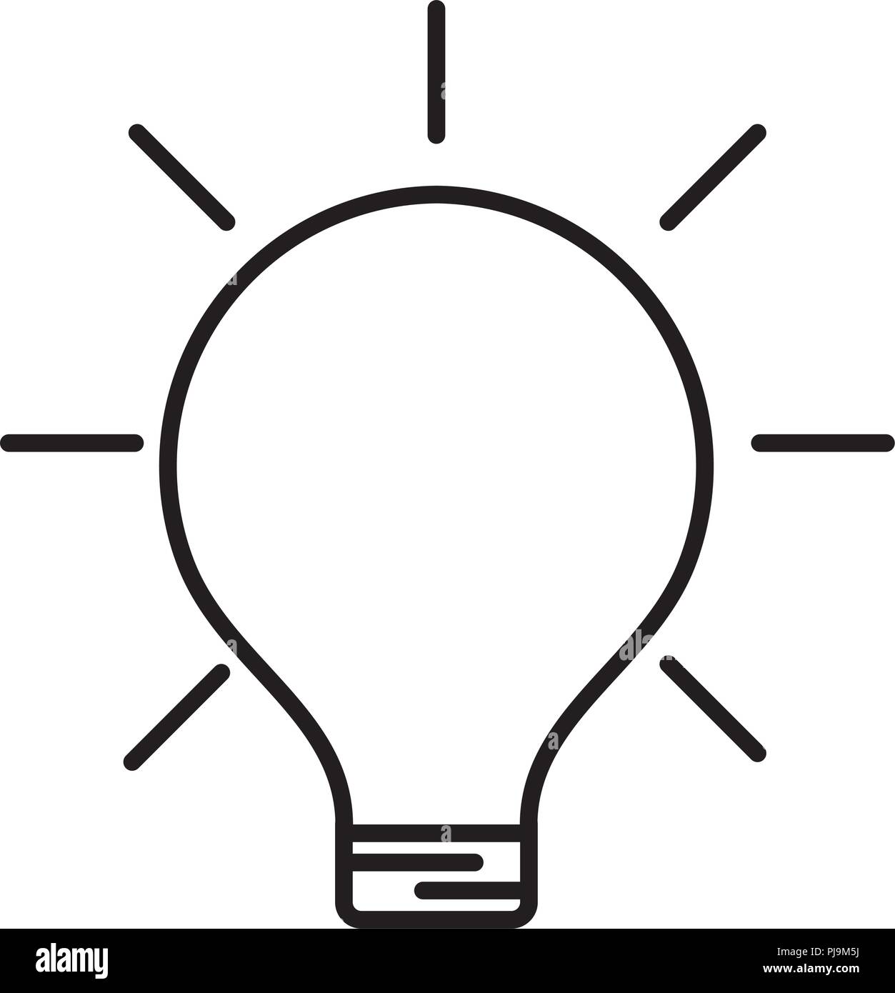 light bulb icon over white background, vector illustration Stock Vector ...