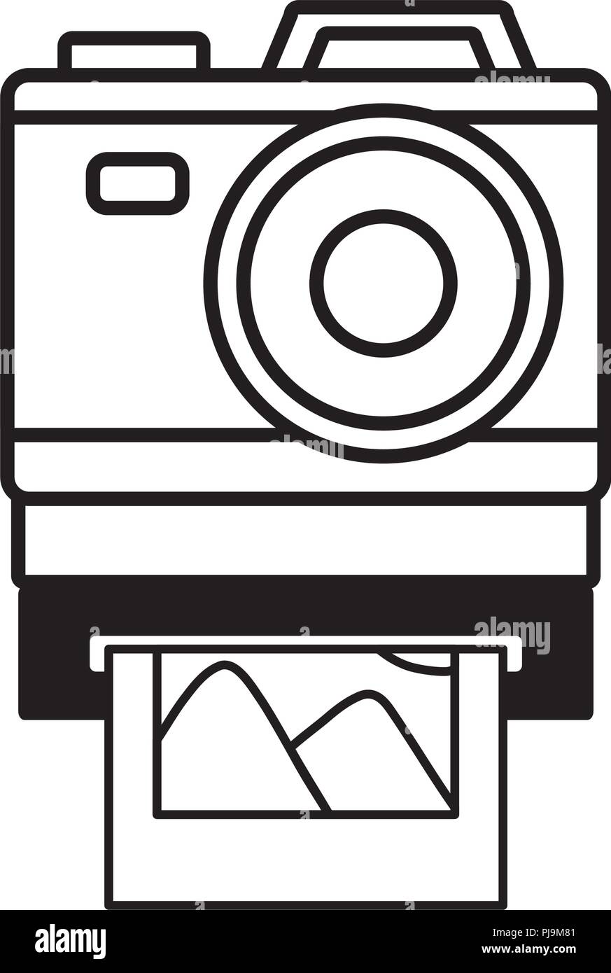 instant camera over white background, vector illustration Stock Vector ...