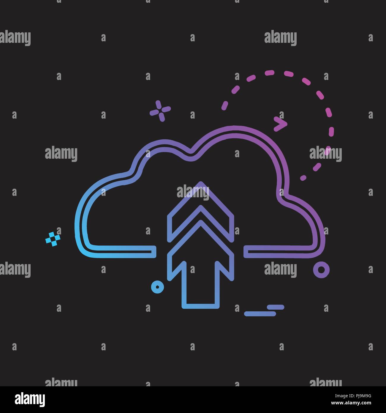 Upload icon design vector Stock Vector Image & Art - Alamy