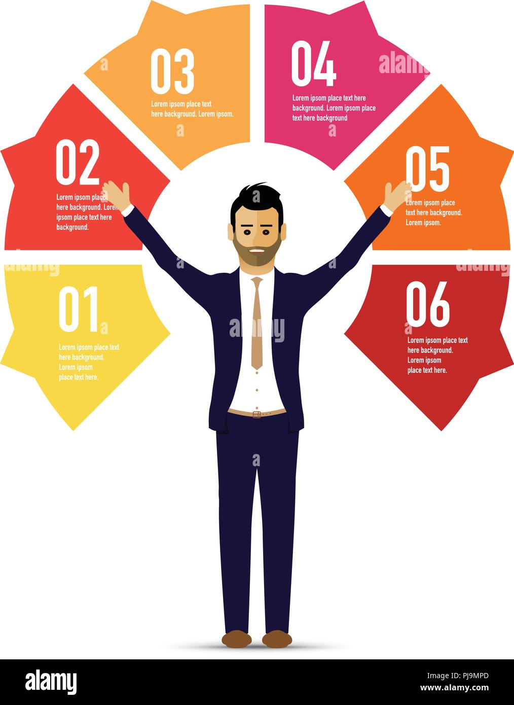 man next to an infographic Stock Vector Image & Art - Alamy